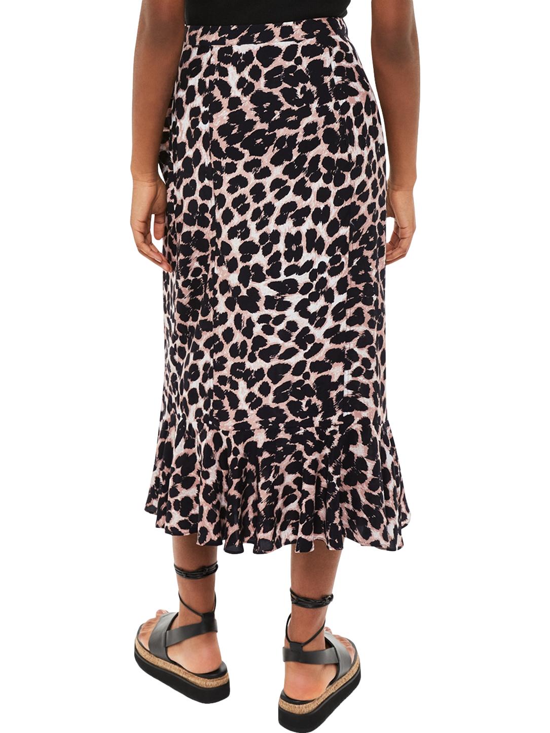 WHISTLES Whistles Leopard Print Wrap Skirt